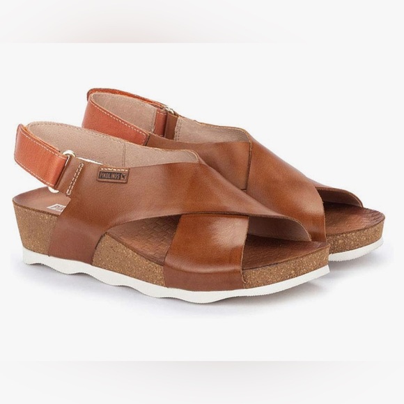 PIKOLINOS | Shoes | Pikolinos Wedge Sandals Mahon Brandy Calfskin ...